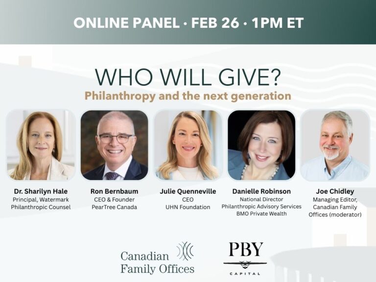 Join our online panel on philanthropy and the next gen - Canadian ...